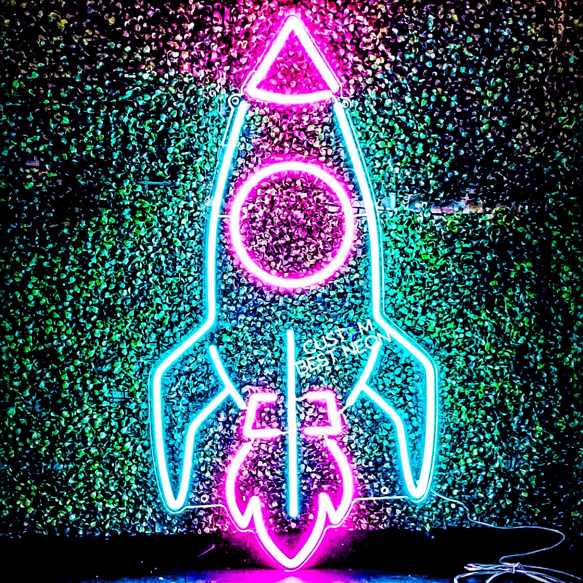 Space Rocket Neon Sign Space Rocket Neon Light Galaxy Lamp Space Neon ...