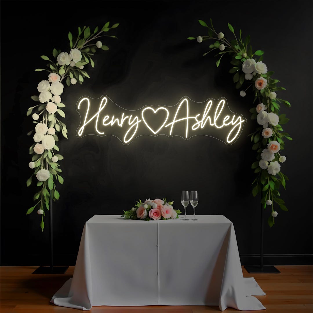 LED Neon Sign, Wedding Sign, Name Neon Signs, Custom Neon Sign, Neon ...