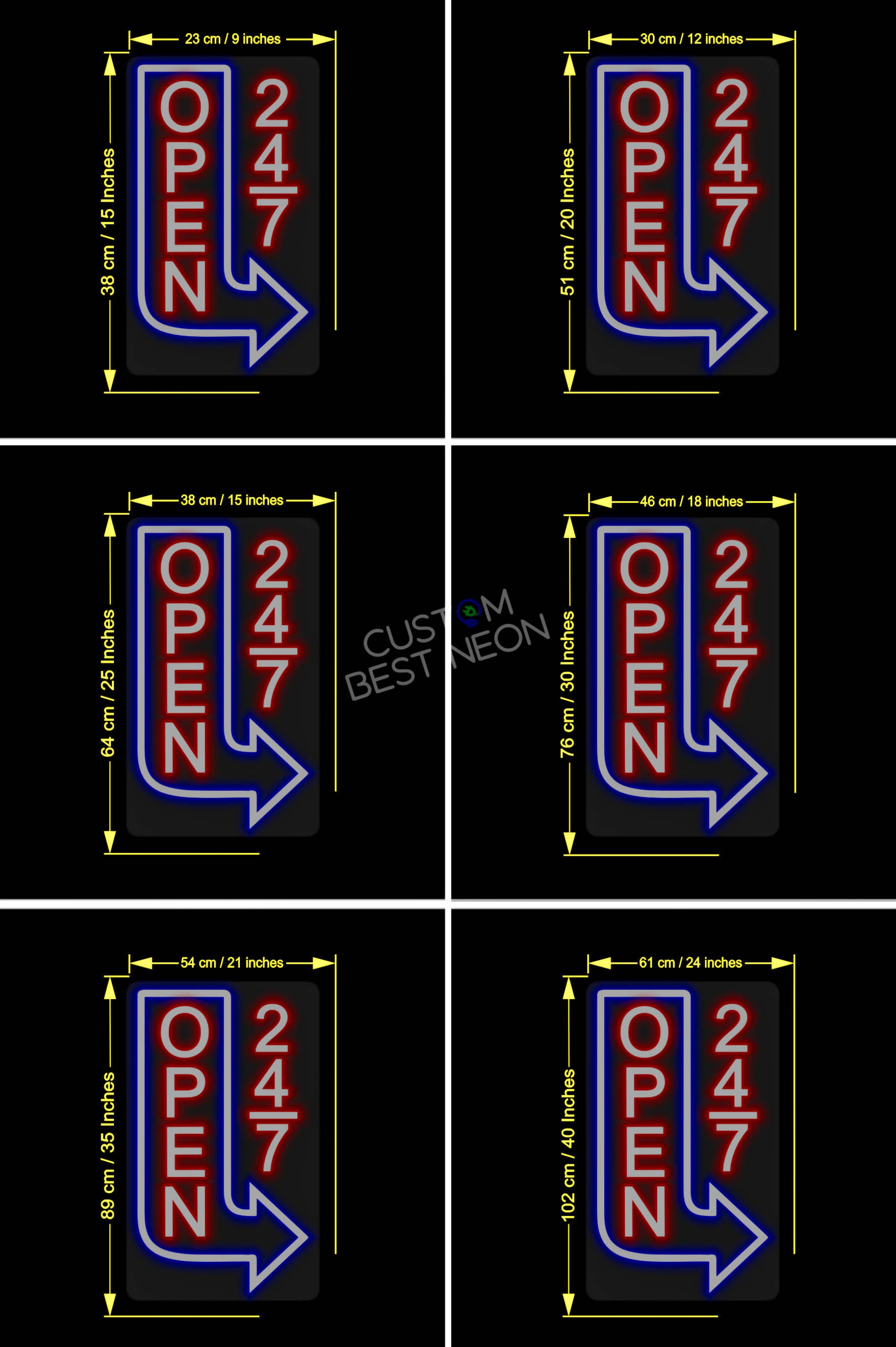 Open 24 7 Neon Sign Neon Open Sign Led Sign for Business Open Light up ...