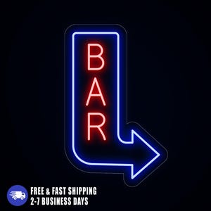 Bar Arrow Sign, Oped Led Neon Sign, Neon Outdoor Sign, Modern Neon Sign ...