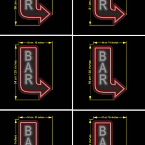 Bar Arrow Sign, Oped Led Neon Sign, Neon Outdoor Sign, Modern Neon Sign ...