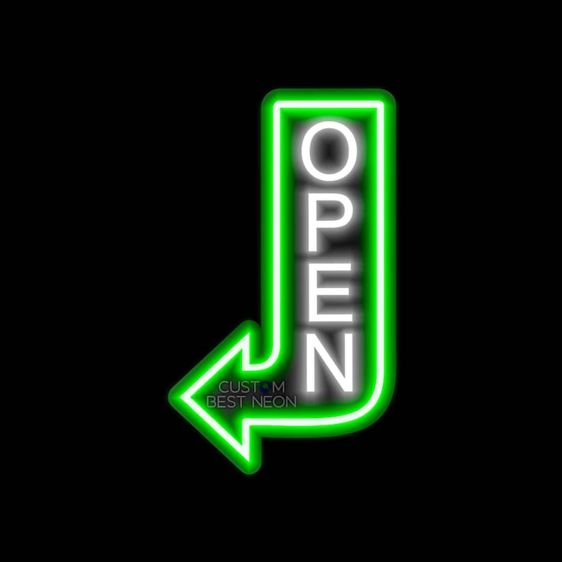 Neon Outdoor Open Sign: Waterproof LED Neon for Businesses - Etsy