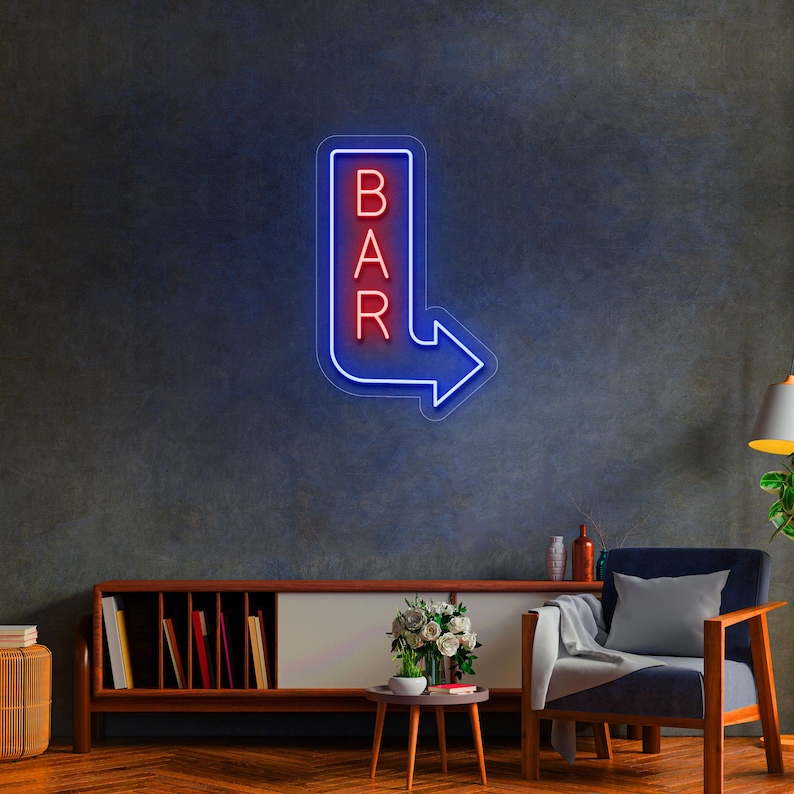 Bar Arrow Sign, Oped Led Neon Sign, Neon Outdoor Sign, Modern Neon Sign ...