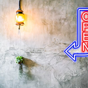 Neon Outdoor Open Sign: Waterproof LED Neon for Businesses, Large ...