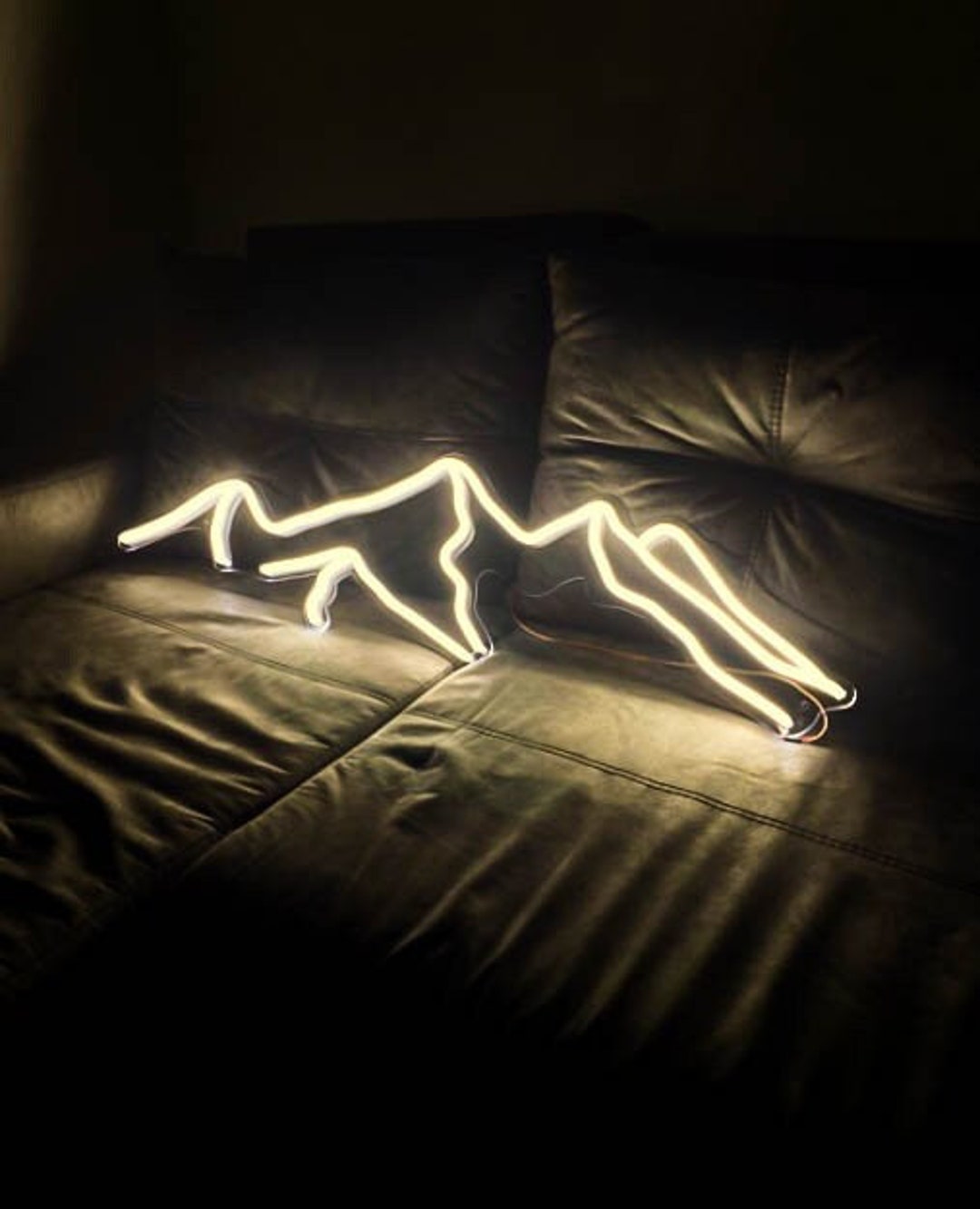 Personalized Mountain Wall Art Light up Mountain Neon Sign, Mountain ...