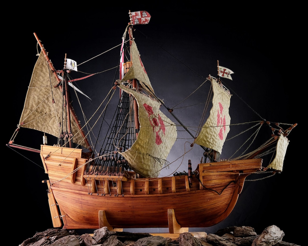 Santa Maria Ship Model Large Maritime Gifts, Handmade Model Ship Sail ...