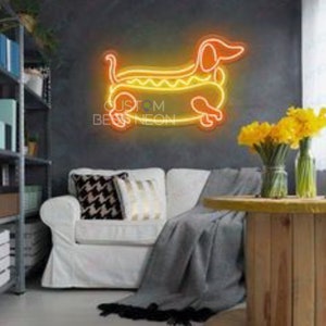 Sausage Dog Led, Hot Dog Neon Sign, Dachshund Neon Sign, Animal Led ...