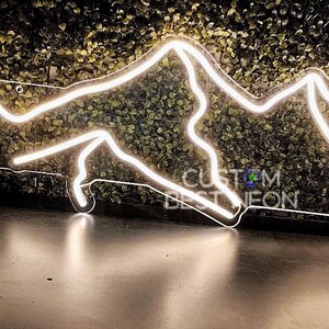 Mountain Wall Art Light up Mountain Wall Art With Led, Mountain Neon ...