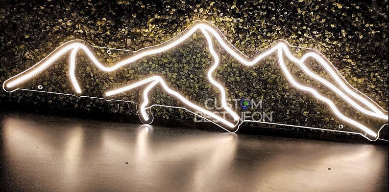 Mountain Wall Art Light up Mountain Wall Art With Led, Mountain Neon ...