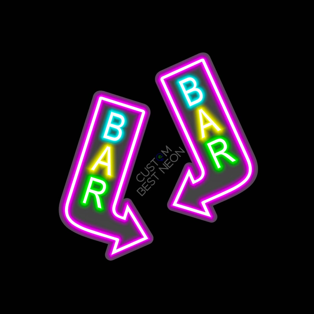 Vertical LED Bar Open Sign With Arrow Indoor/outdoor Business Signage ...