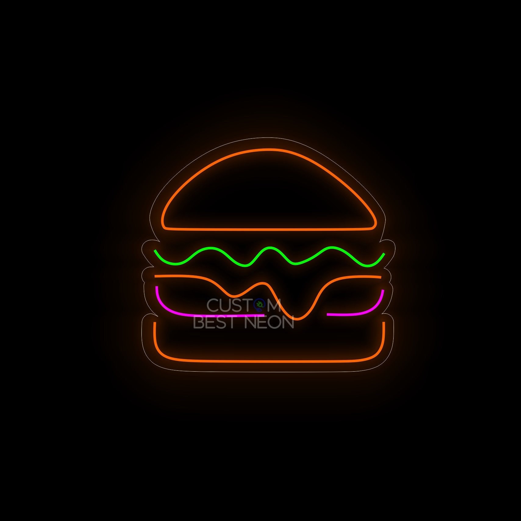 Hamburger Neon Sign Burger Led Neon Sign BURGER Neon Light - Etsy