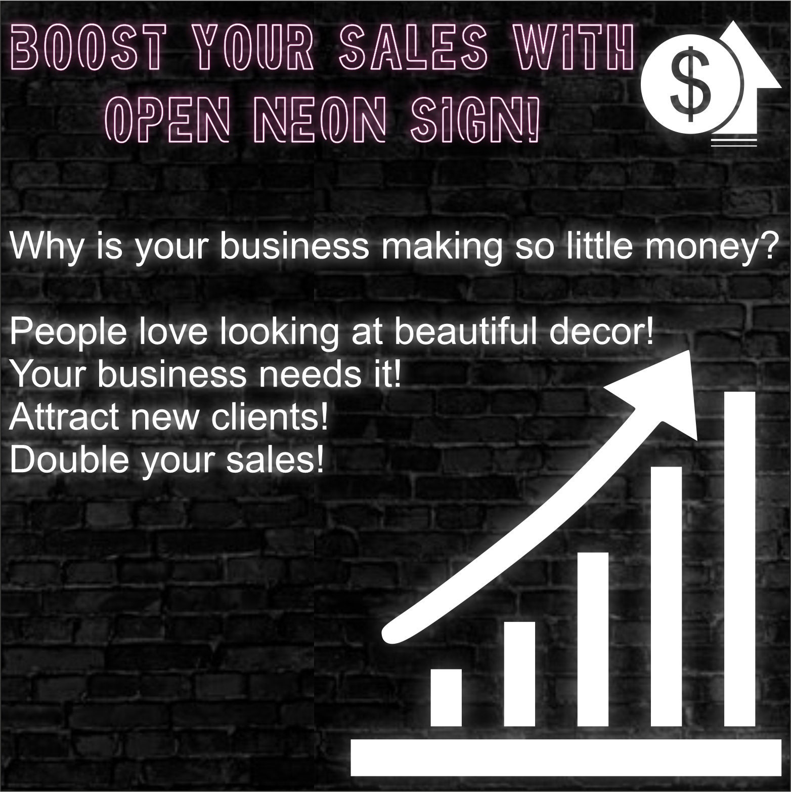 OPEN Signage Vertical With Arrow LED Neon Sign Open Signage - Etsy