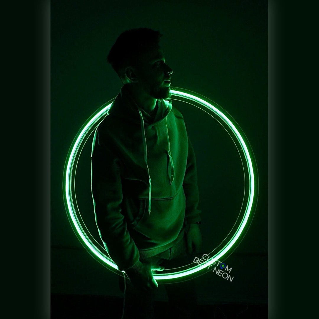 ZEN Circle Neon Light Ring, Event Decorating Manufacturing Enso Sign ...
