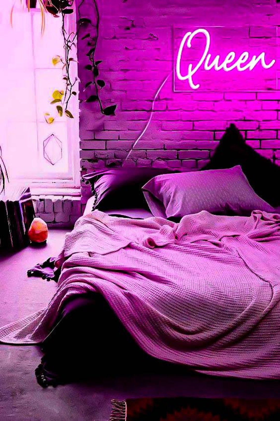 Bedroom Led Sign, Custom Neon Sign, Queen Neon Sign, Pink Neon Sign for ...