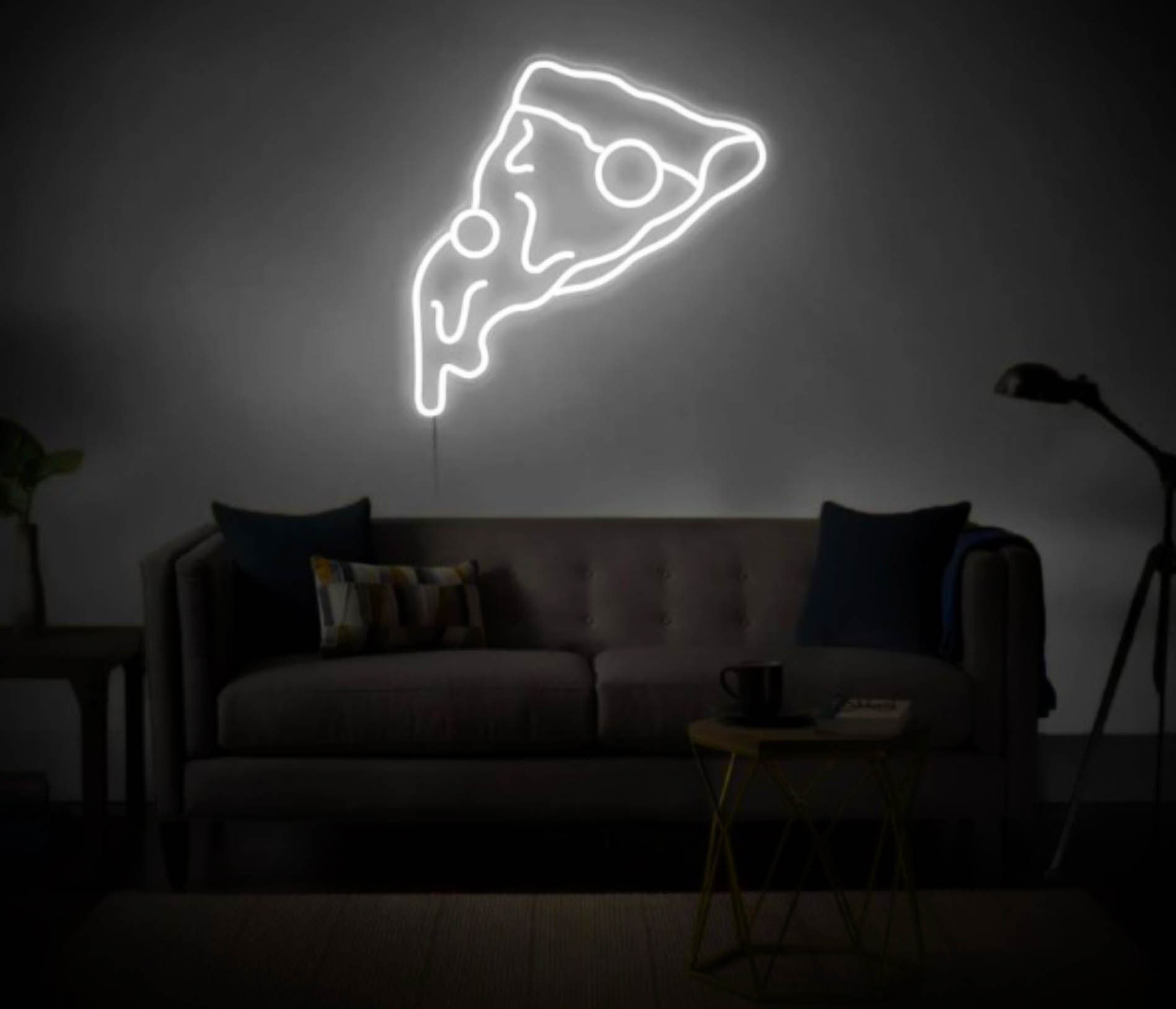 Pizza Custom LED Neon Sign Pizza Slice Fast Food Night Light Home Wall ...