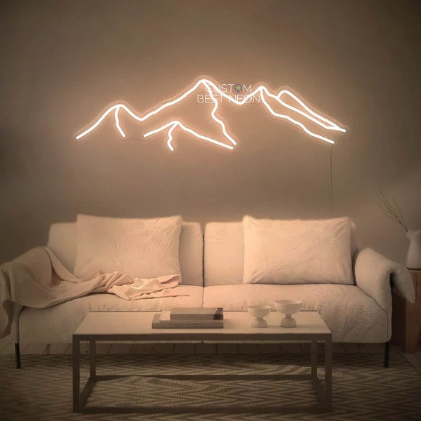 Neon Mountain - Etsy