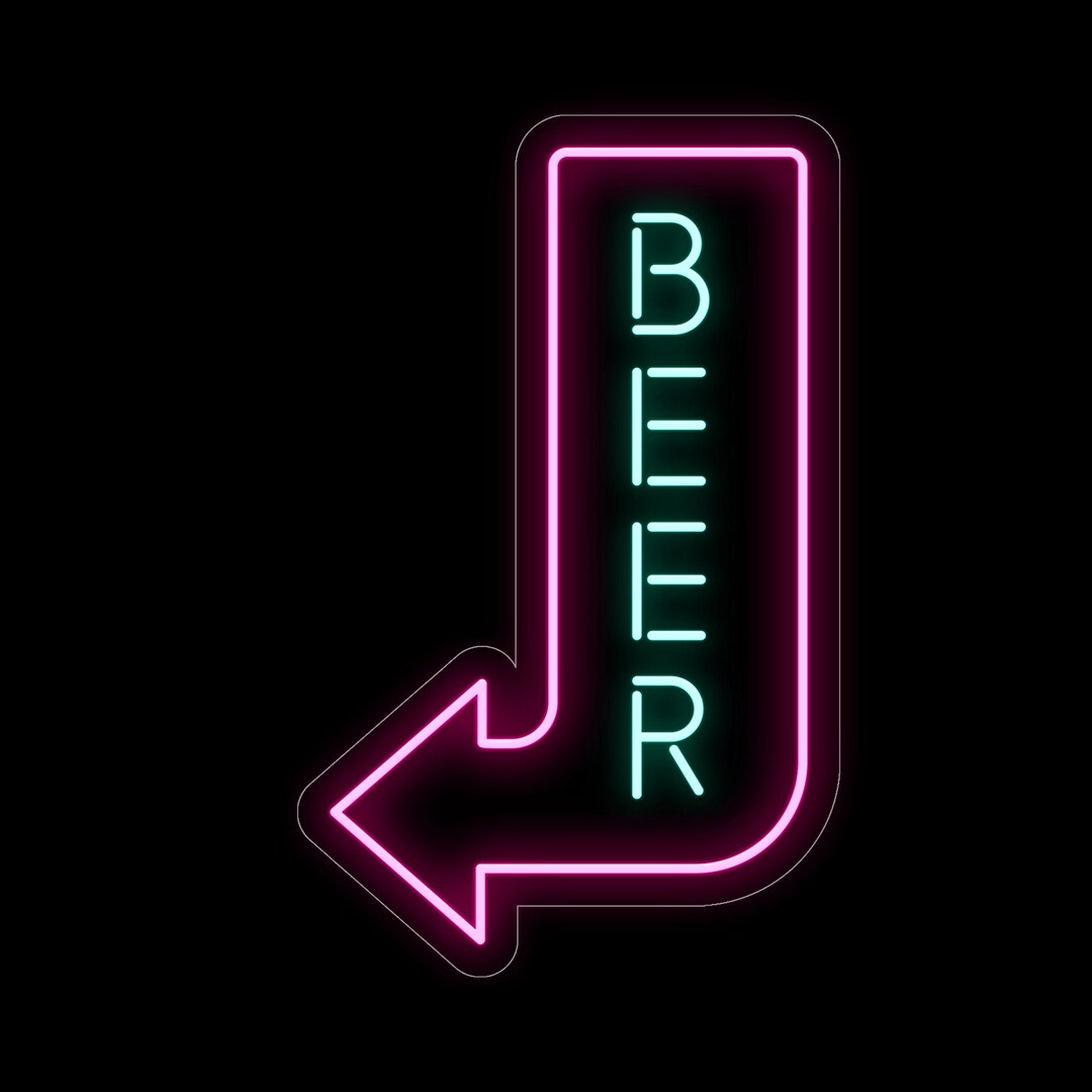 Beer Arrow Sign, Neon Sign for Bar, Beer Shop Neon, Custom Neon Sign ...