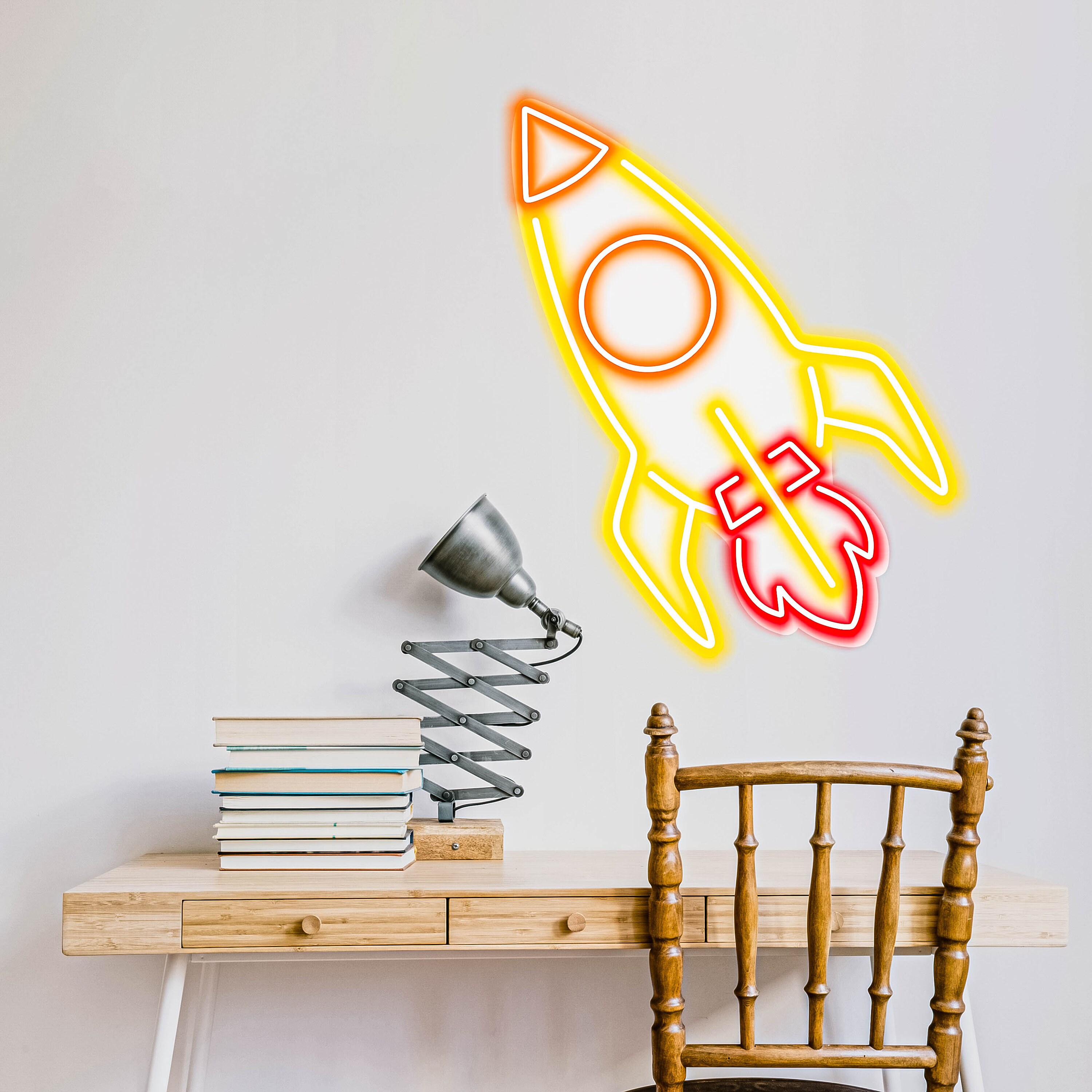 Space Rocket Neon Sign Space Rocket Neon Light Galaxy Lamp Space Neon ...