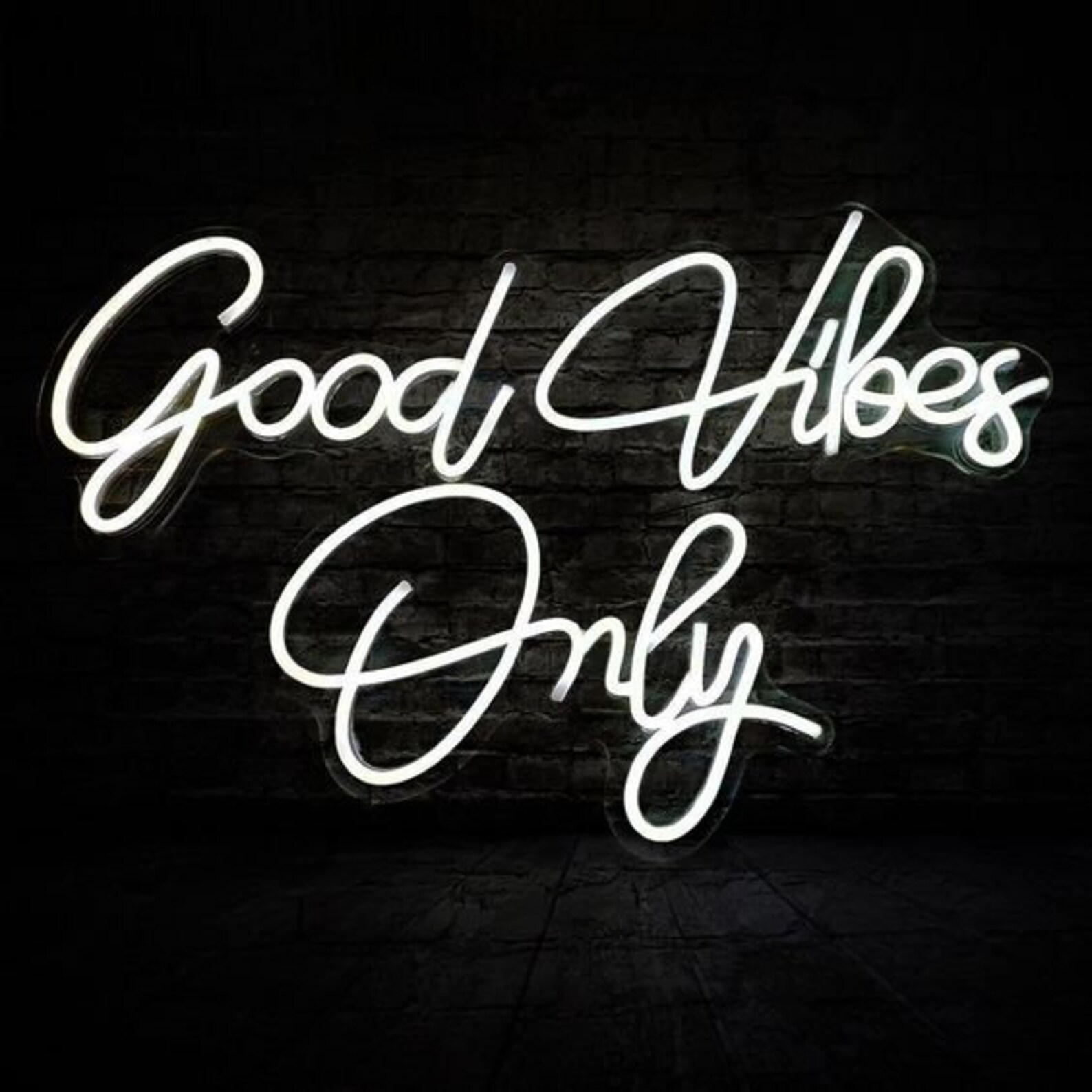 Pink Good Vibes Only Neon Sign LED Lights Neon Sign Bedroom - Etsy