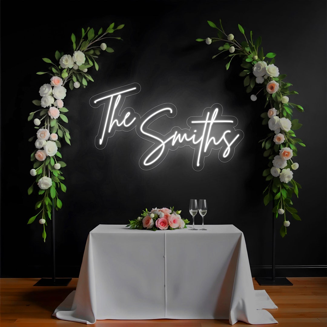 Wedding Name Neon Sign, LED Neon Light, Personalized Name Lights ...