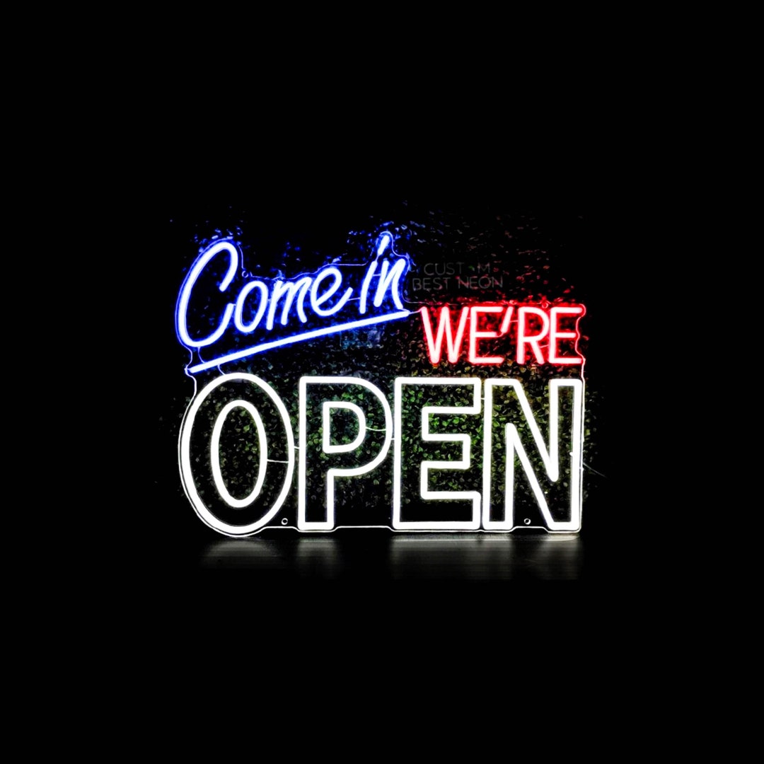We Are Open Neon Sign, Led Neon Sign, Custom Open Light, Business Store ...
