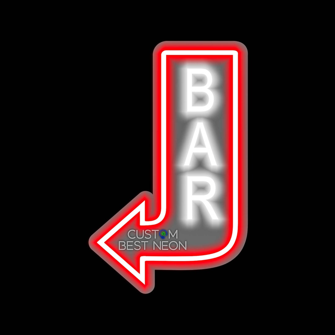 Neon Outdoor Bar Arrow Sign: Waterproof LED Neon for Business, Large ...