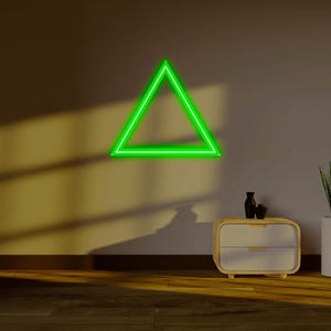 Triangle Led Neon Sign, Minimalistic Geometric Decor, Abstract Neon ...