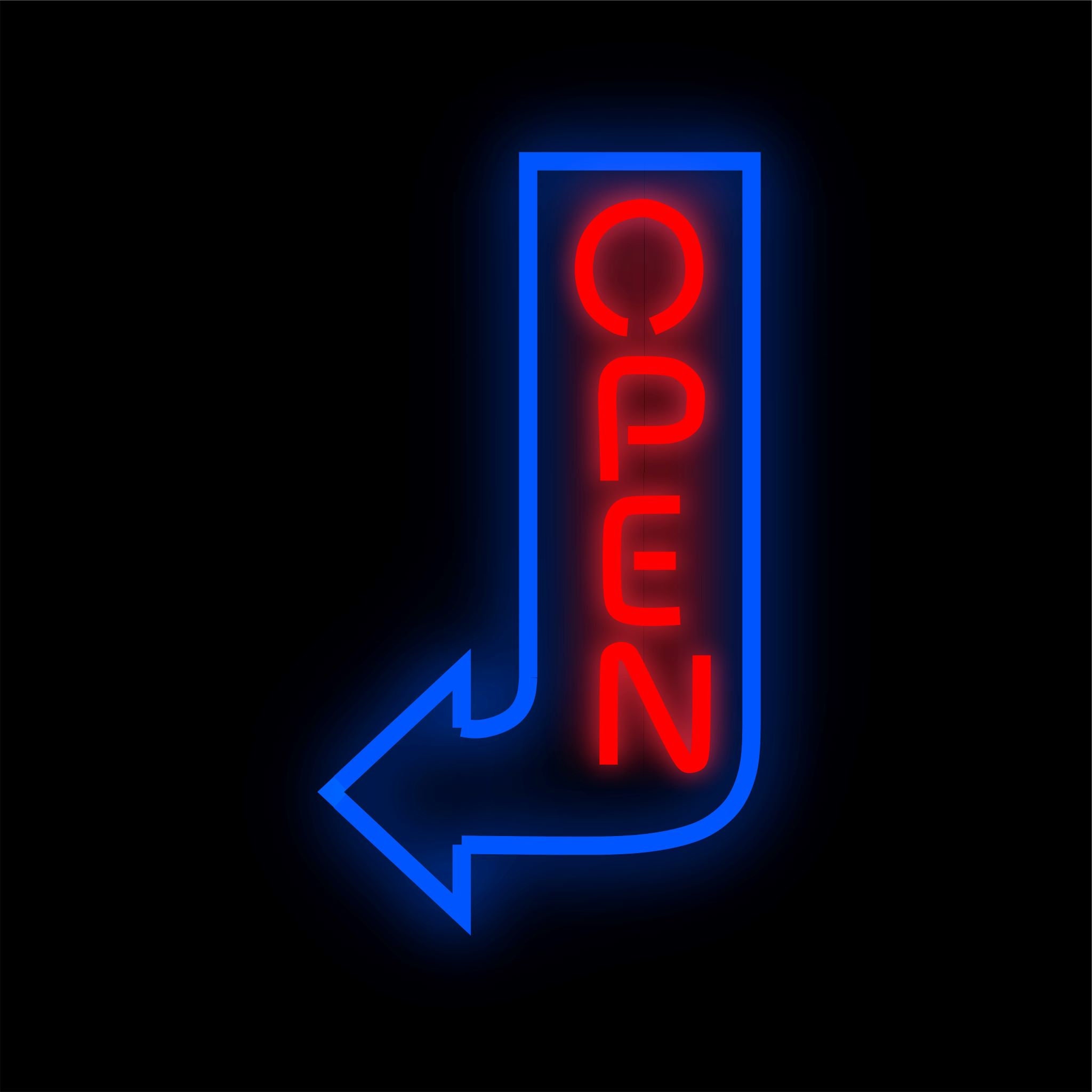 Vertical Unique Open Signs Door Signs for Business Open Led - Etsy