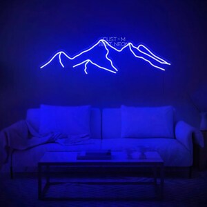 Mountain Wall Art Light up Mountain Wall Art With Led, Mountain Neon ...