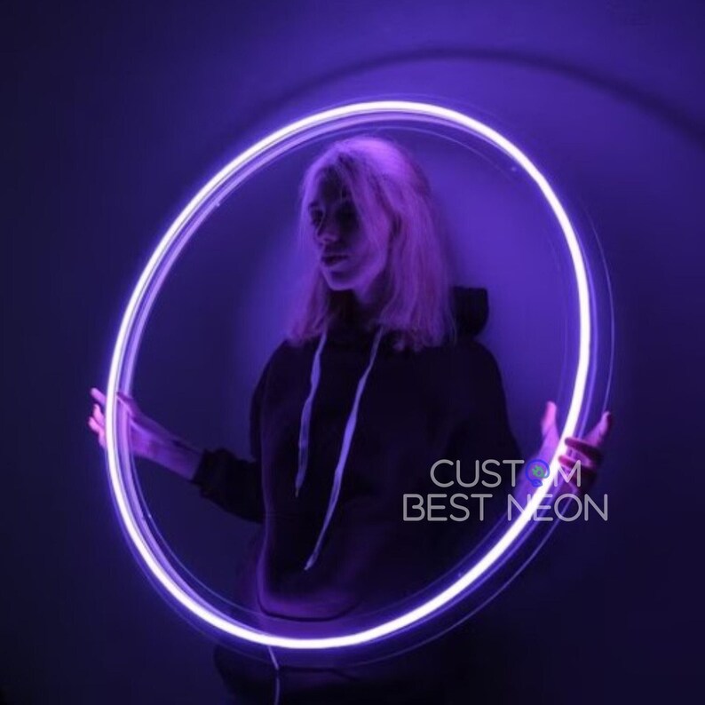 ZEN Circle Neon Led Neon Light Ring Cyberpunk Decor Japanese - Etsy