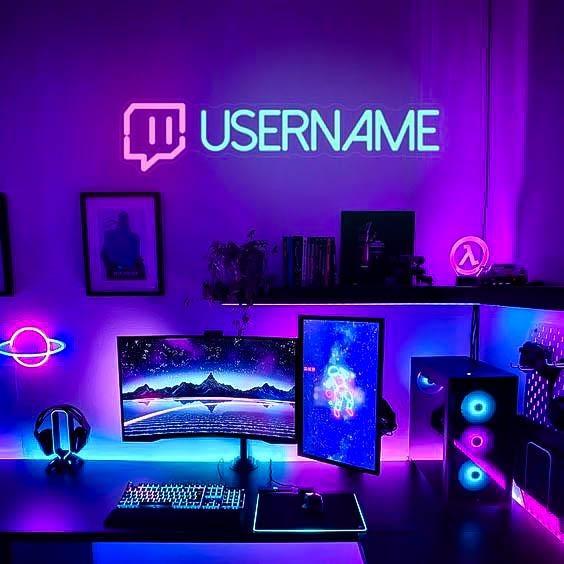 Streamer Neon Sign, Gamer Tag Sign, Custom Gamer Neon Sign, Game Room ...