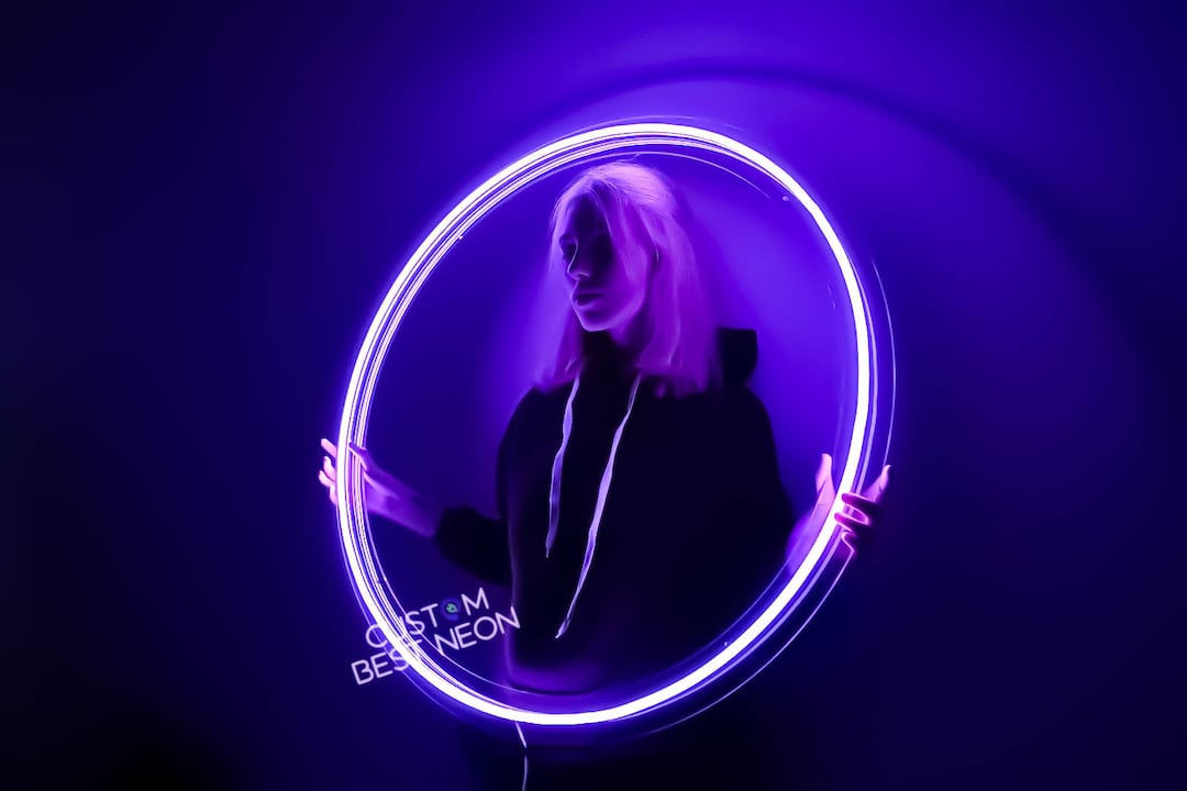 ZEN Circle Neon Led, Neon Light Ring, Geometric Neon Sign, Japanese ...