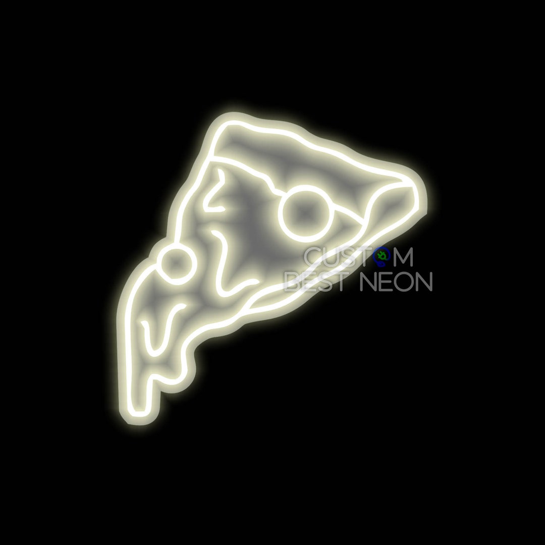 Delicious Pizza Slice Neon Sign Restaurant Decor for Foodies LED Pizza ...
