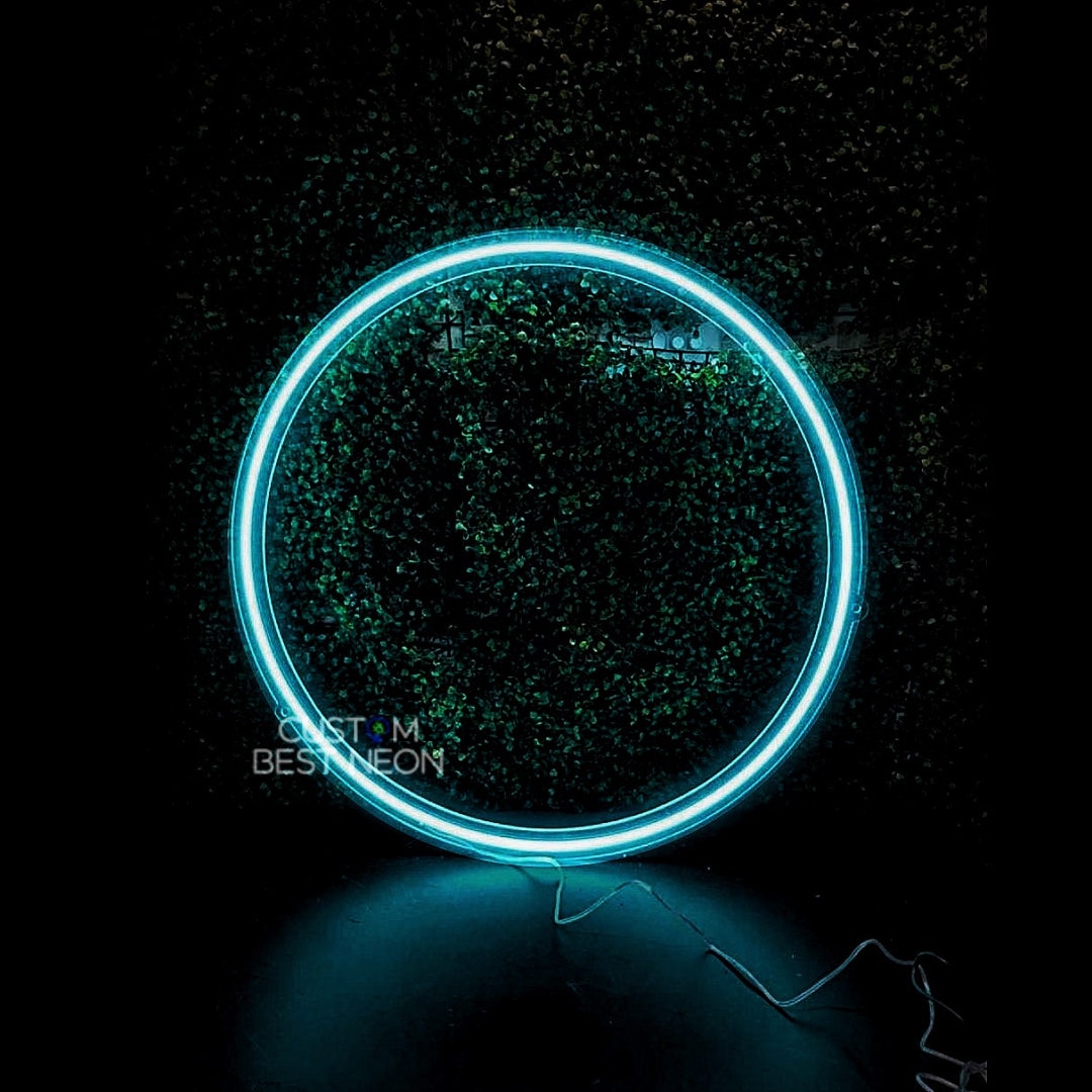 Enso Neon Circle Zen Wall Art Japanese, Cyberpunk Wall Art Anime Neon ...