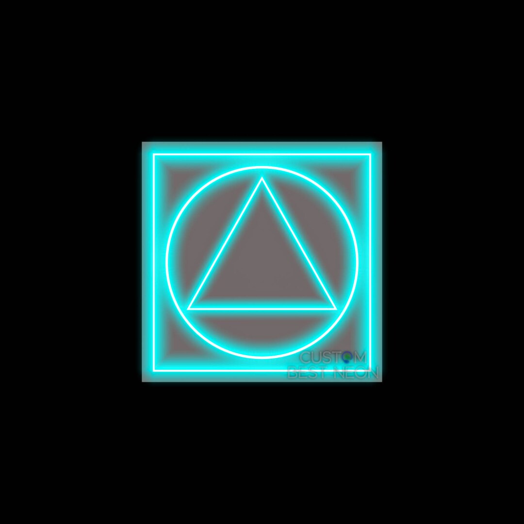 Square Circle Triangle Neon Sign, Geometric Neon Sign, Minimalist Neon ...