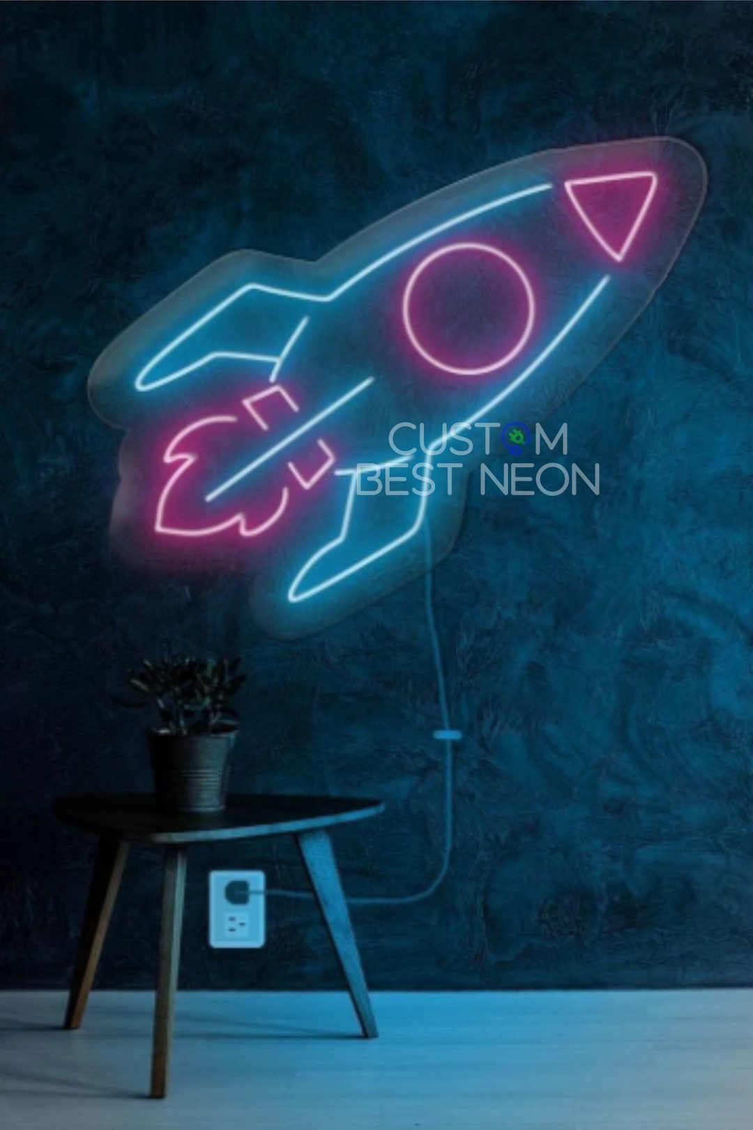 Space Rocket Neon Sign Space Rocket Neon Light Galaxy Lamp - Etsy