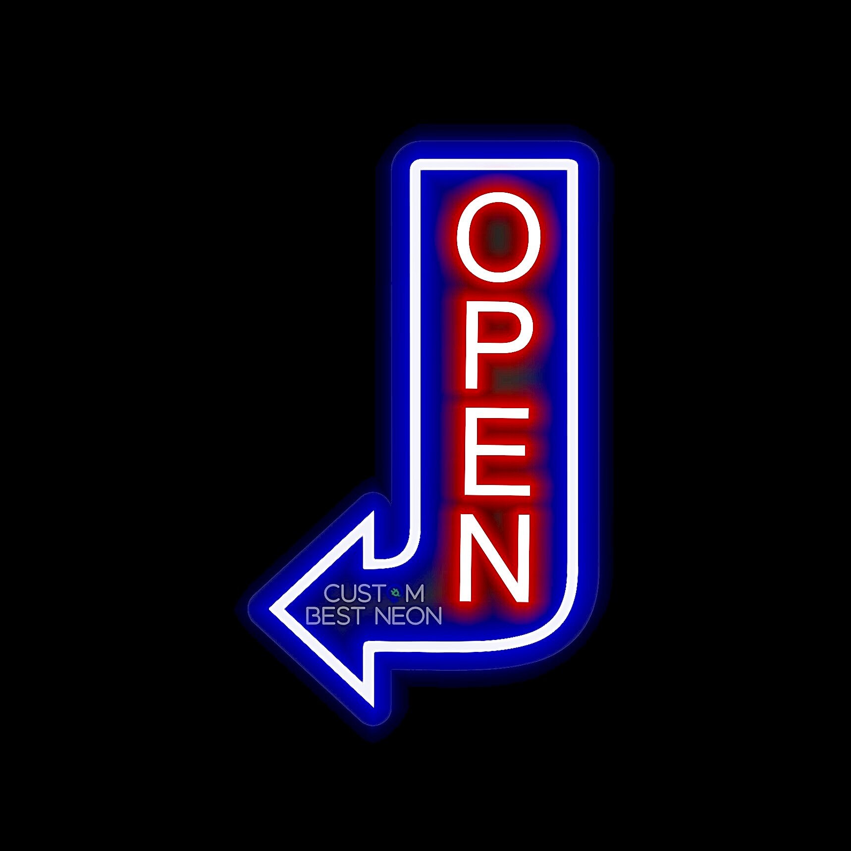 Open Neon Business Sign, Neon OPEN Sign Business Logo Wall Light ...