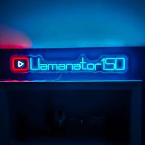 Streamer Neon Sign Gamertag Neon Wall Sign Youtube Channel Neon Sign ...