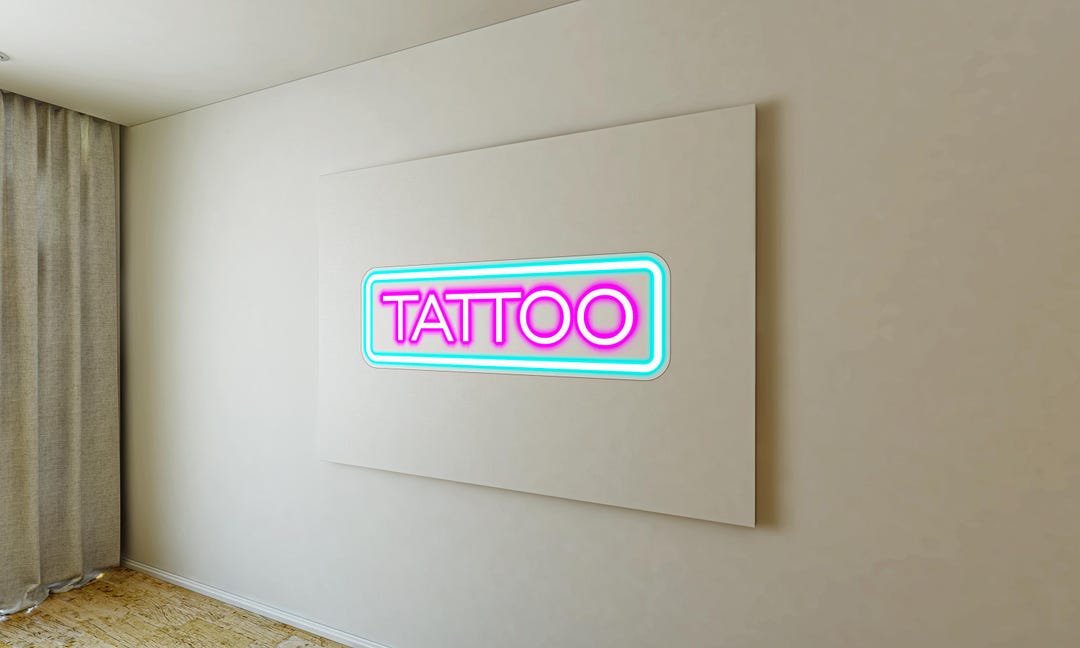 Tattoo Neon Sign Wall Decor, Tattoo Artist Anniversary Gifts for Him ...