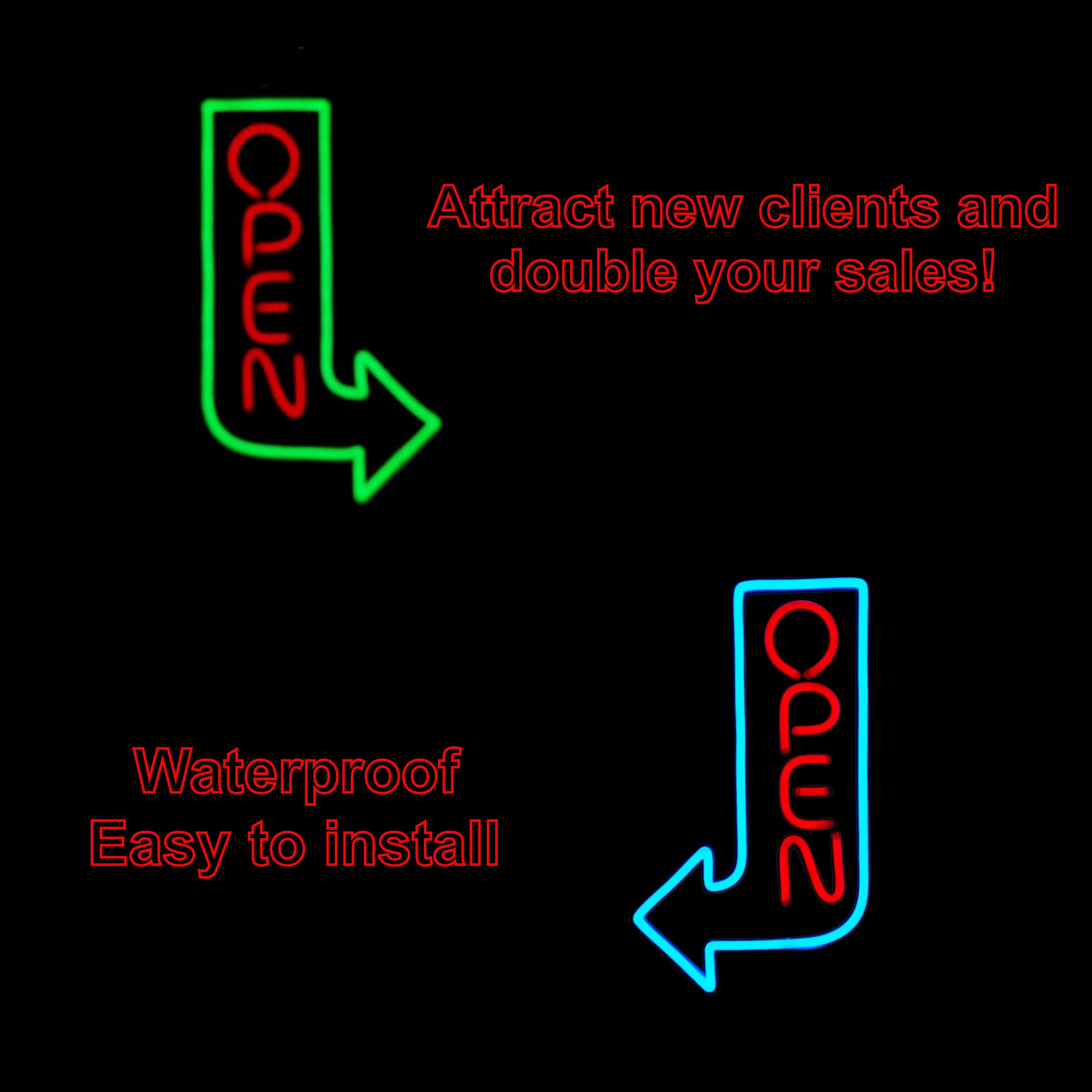 Neon Outdoor Open Sign: Waterproof LED Neon for Businesses - Etsy