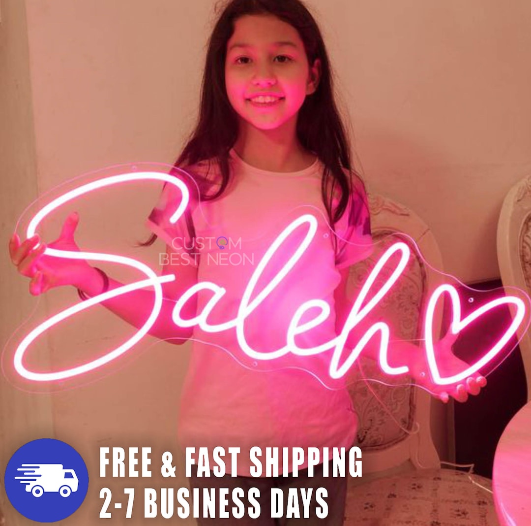 Custom Neon Sign, Led Pink Name Sign, Bedroom LED Lights, Kids Room ...