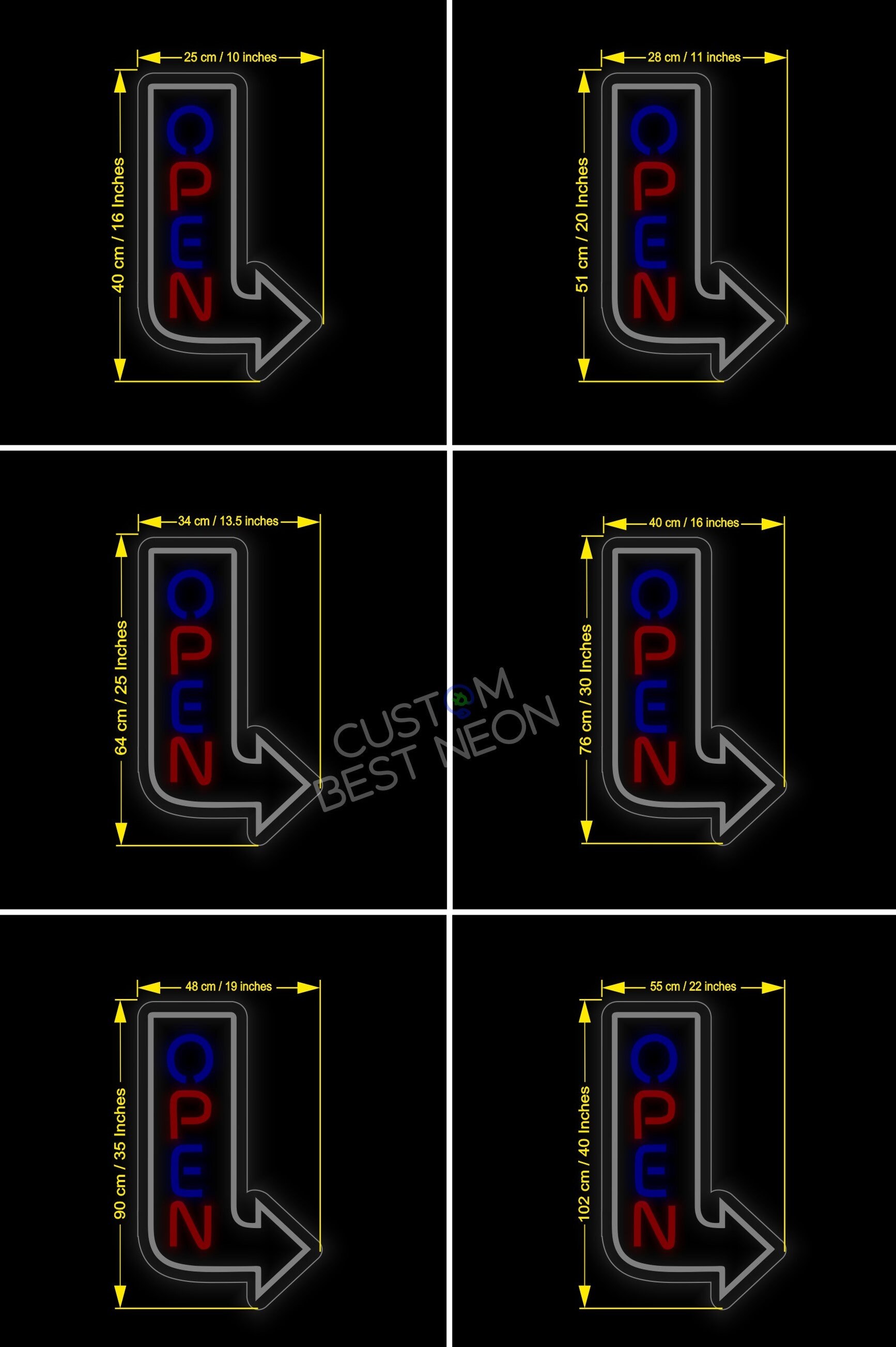 Neon Outdoor Open Sign: Waterproof LED Neon for Businesses - Etsy