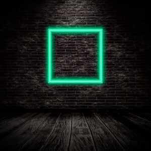 Square Neon Sign, Square Led Sign, Square Neon Light, Aesthetic Led ...