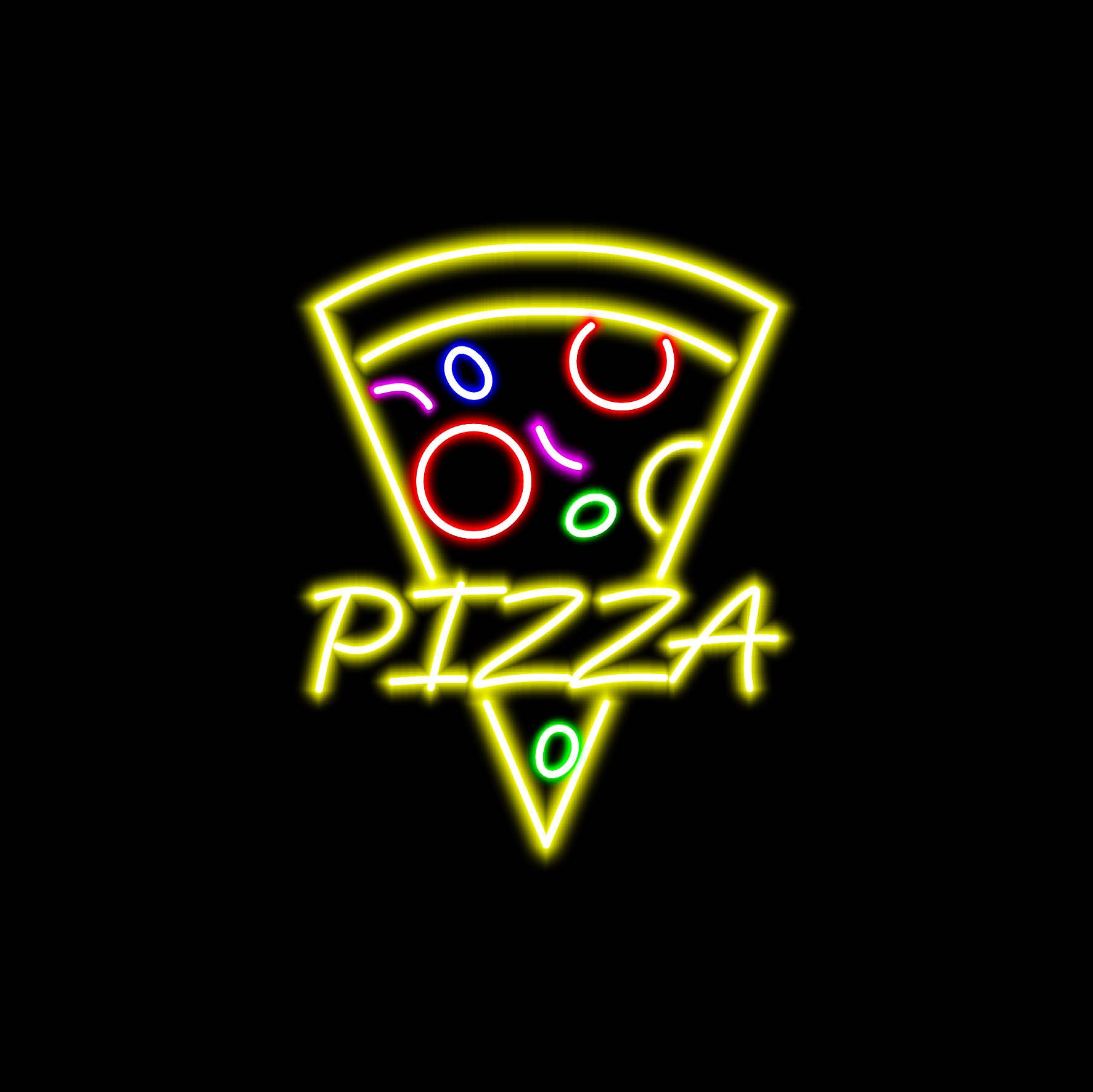 Pizza Slice Neon Sign Pizza Art Neon Lights Pizza Slice Led Sign Food ...