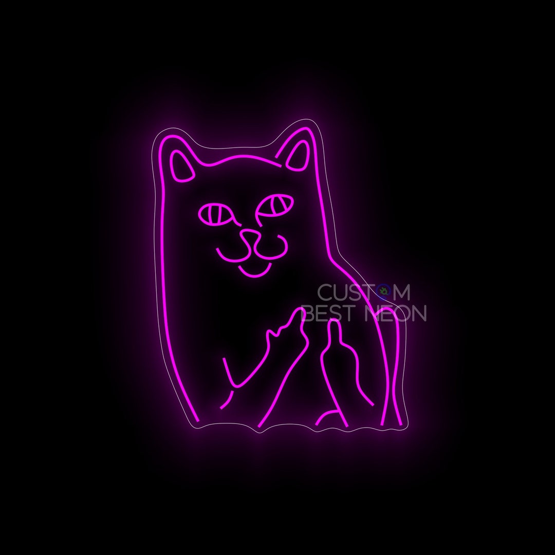 Cat Neon Signcat Neon Lightneon Sign Catneon Sign - Etsy