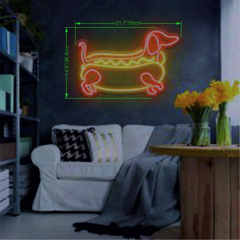 Sausage Dog Leds Dachshund Neon Sign Animal Dog Led Lights - Etsy
