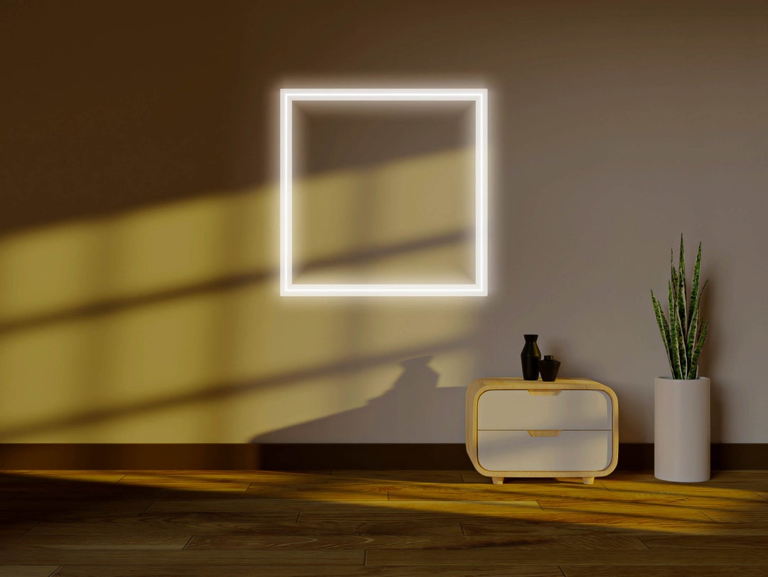 Enso Neon Square Sign ZEN Neon Sign Cyberpunk Decor, Led Square Zen ...