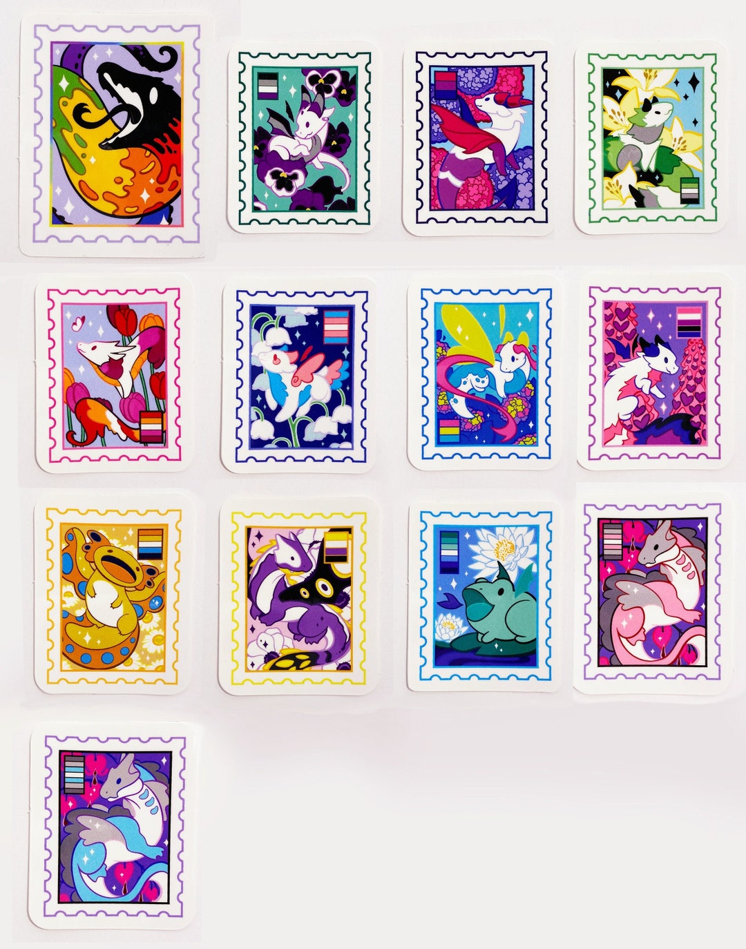 Pride Dragon Sticker Pack - Etsy