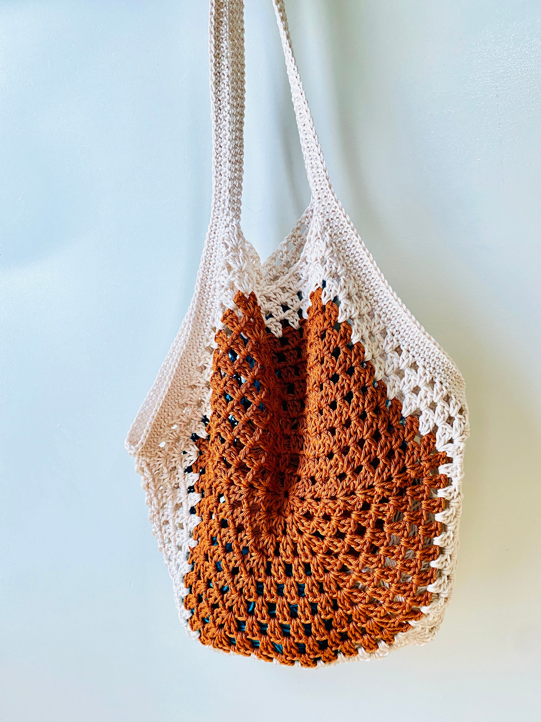 Hexagon Market Bag Instant Download PDF Pattern, Fashion Market Tote ...
