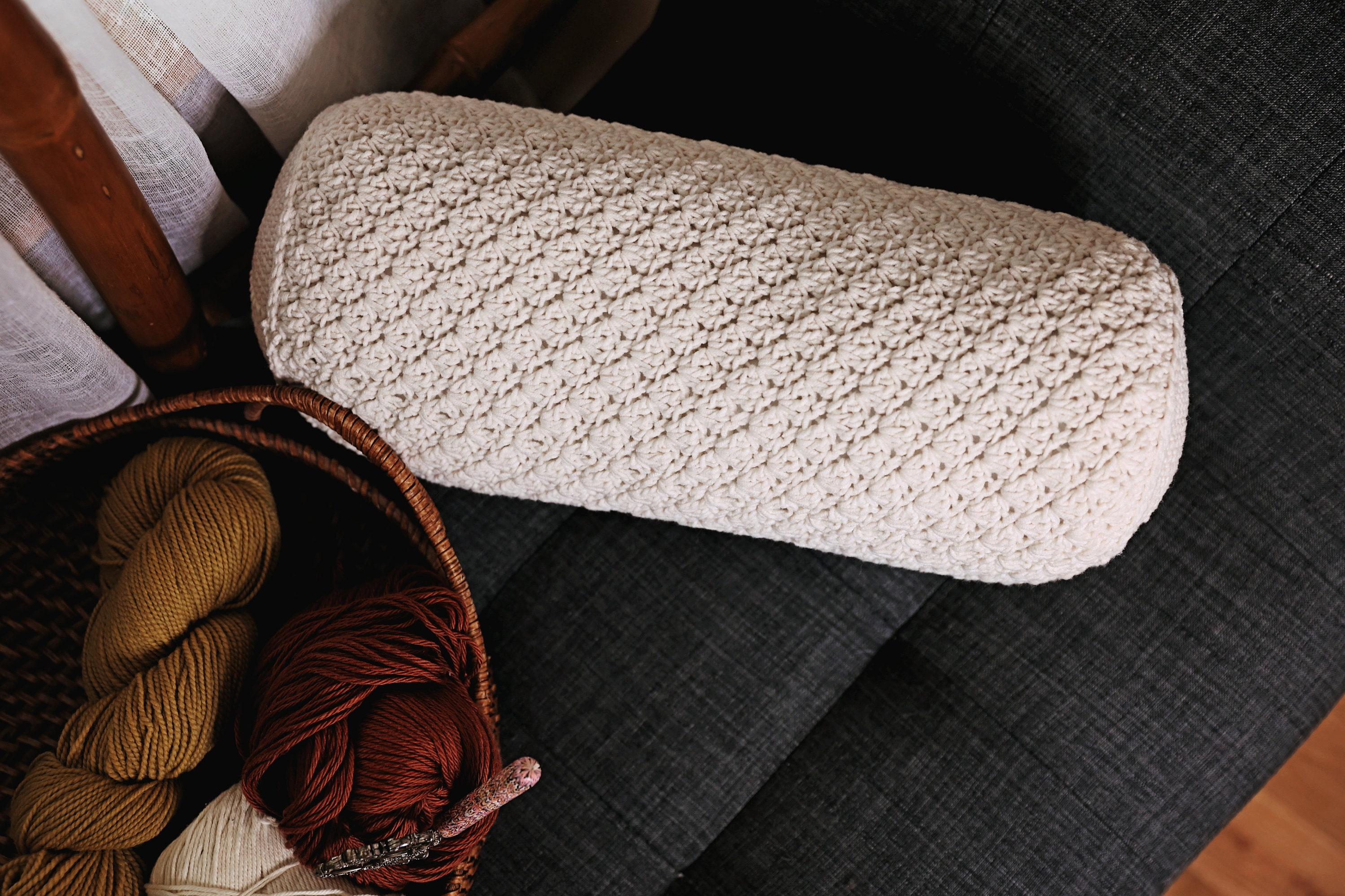 PDF Crochet Pattern - Neck Roll Pillow - Etsy